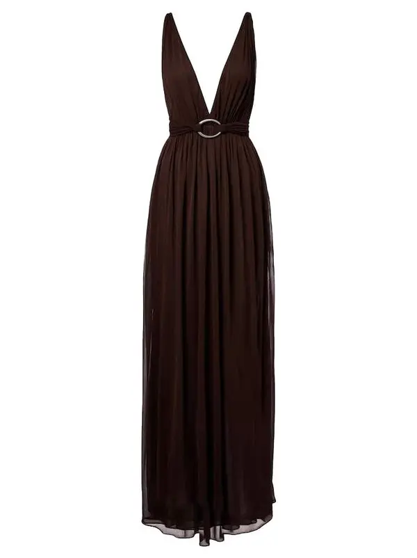 Tory Burch Jersey Maxi Dress - Brown