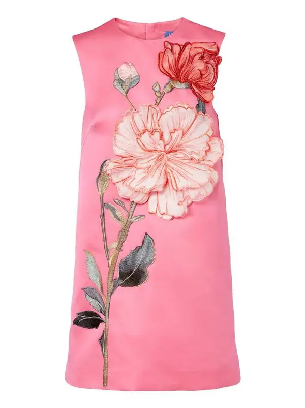LEO LIN Yvonne Embroidered Minidress - Pink