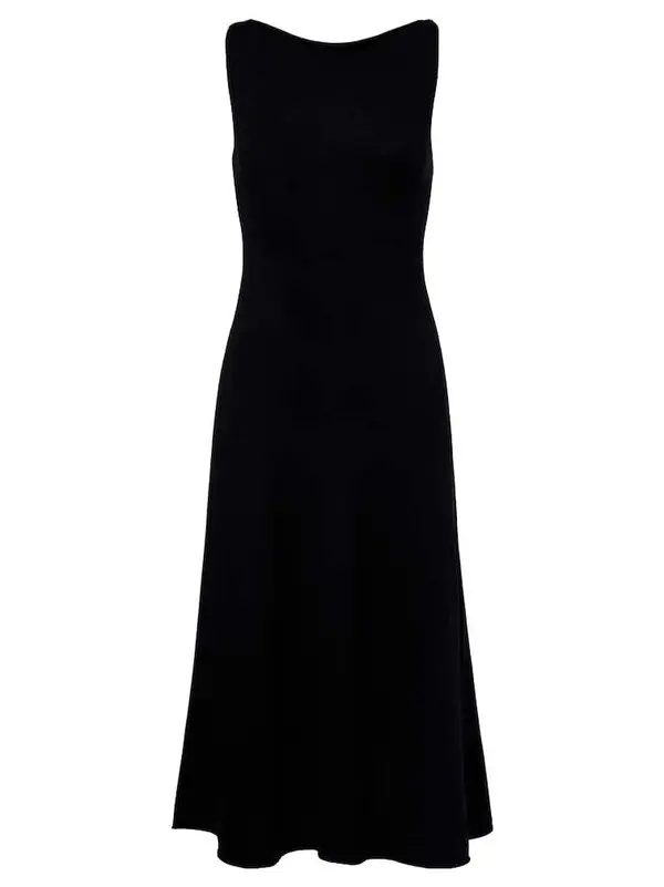 EXTREME CASHMERE X N°468 Gabrielle Wool-blend Midi Dress - Black