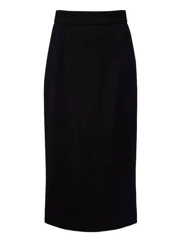 Dolce & Gabbana Wool-blend Pencil Skirt - Black