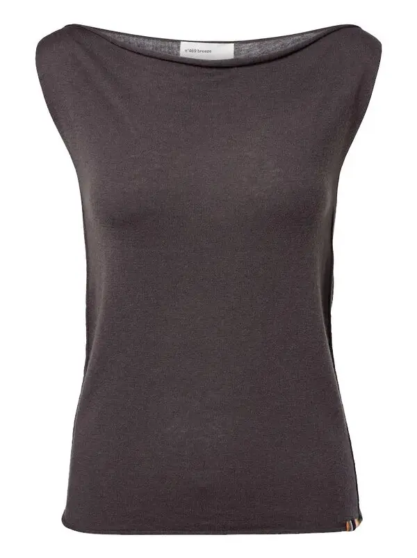 Extreme Cashmere N°469 Breeze Wool And Cashmere Top - Brown