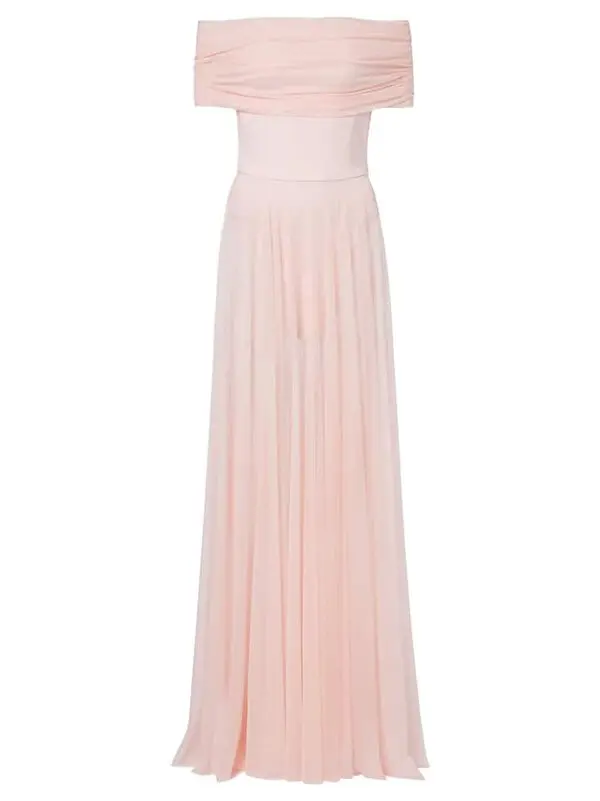 Norma Kamali Semi-sheer Mesh Maxi Dress - Pink
