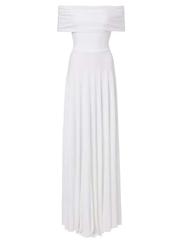 Norma Kamali Jersey Maxi Dress - White