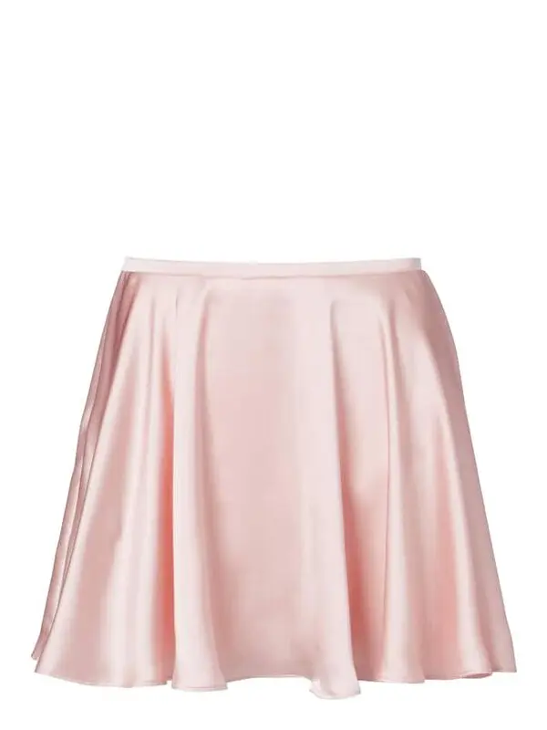 Norma Kamali Satin Miniskirt - Pink
