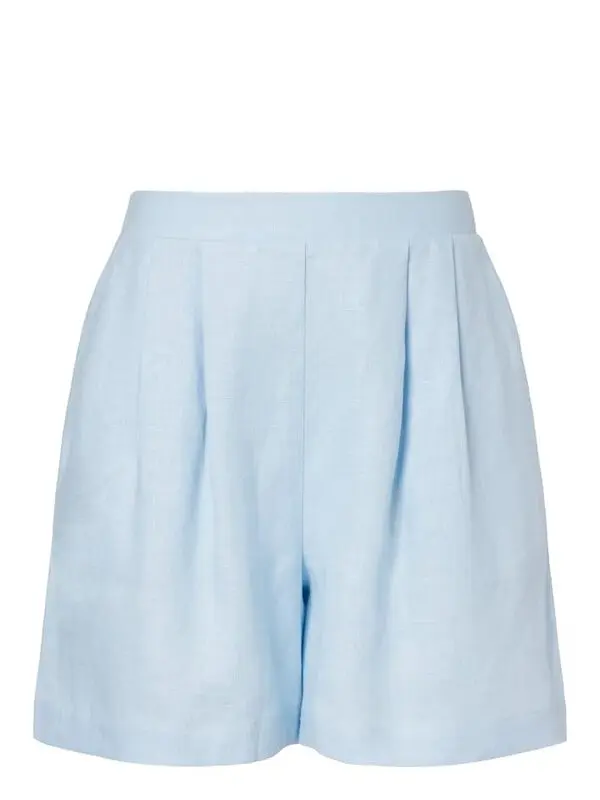 Asceno Dallas Linen Shorts - Blue