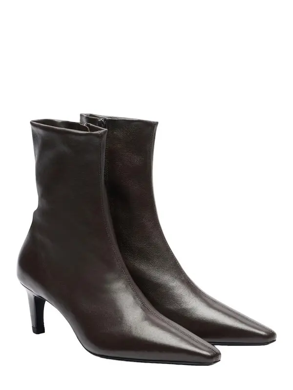 JUDE Leather Ankle Boots - Brown