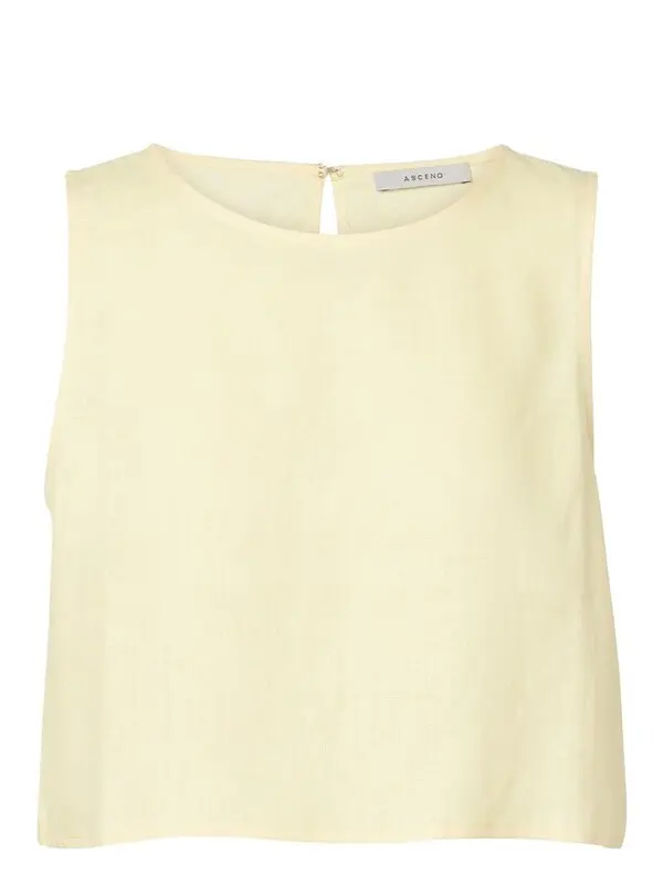 Asceno Kobe Linen Top - Yellow