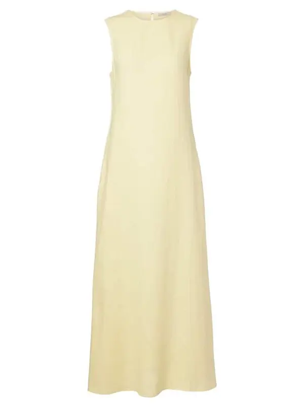 Asceno Tallin Linen Maxi Dress - Yellow