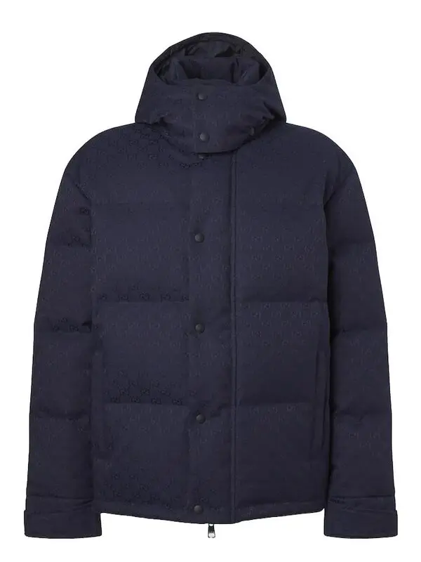 Gucci Gg Canvas Down Jacket - Blue