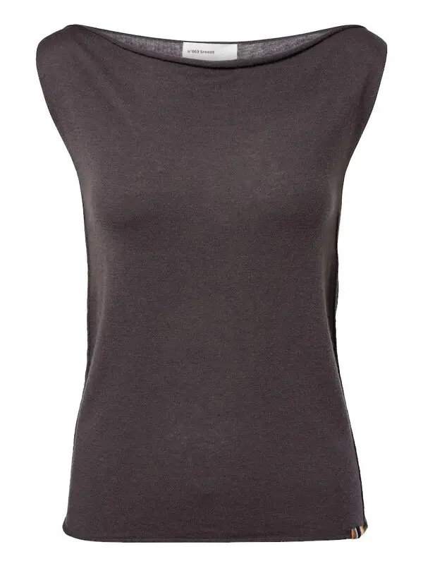 Extreme Cashmere N°469 Breeze Wool And Cashmere Top - Brown