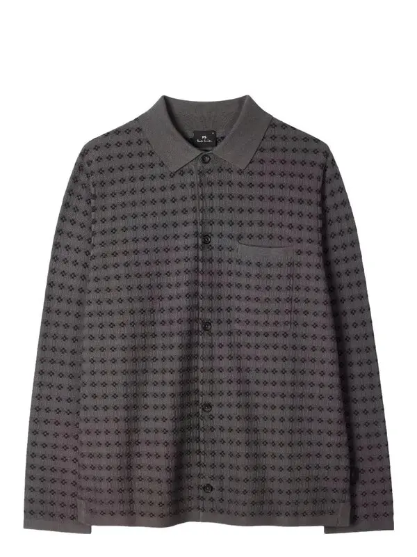 Paul Smith Patterned Knitted Shirt - Grey