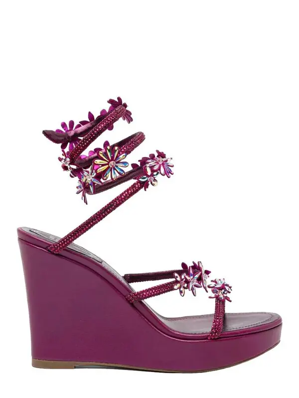 Rene Caovilla 105mm Cassie Sandals - Purple