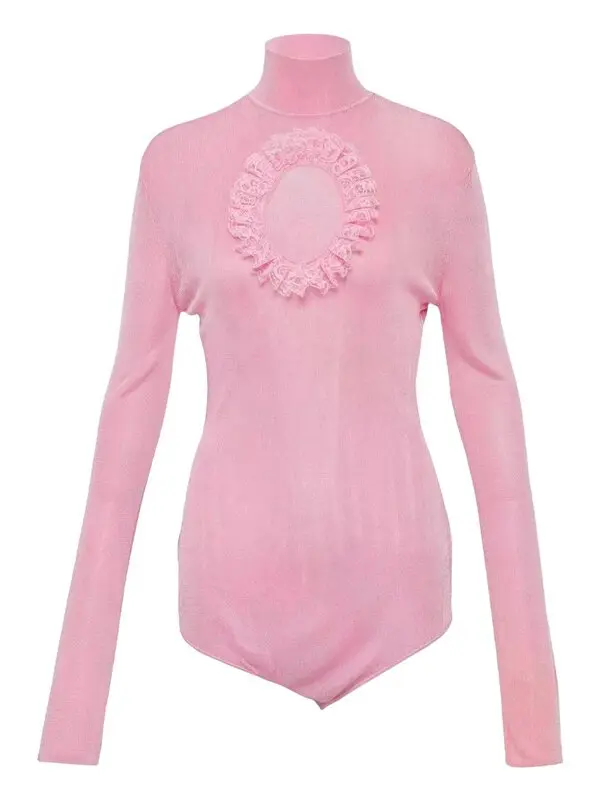 SELF-PORTRAIT X Christopher Kane Cut-out Bodysuit - Pink