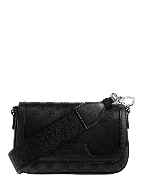 Emporio Armani Logo-pattern Cross Body Bag - Black