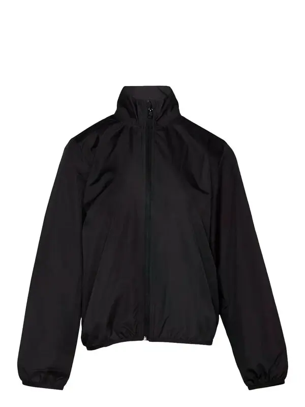 Comme Des Garçons Zip-up Printed Windbreaker - Black