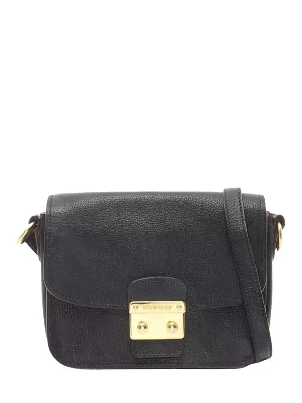 Miu Miu 2000s Madras Bicolore Shoulder Bag - Black