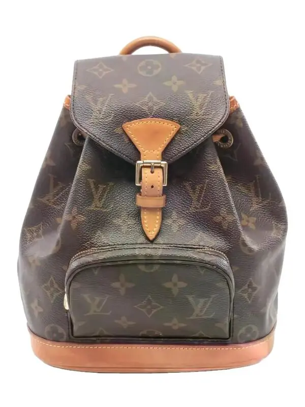 LOUIS VUITTON 1996 Monogram Leather Backpack - Brown