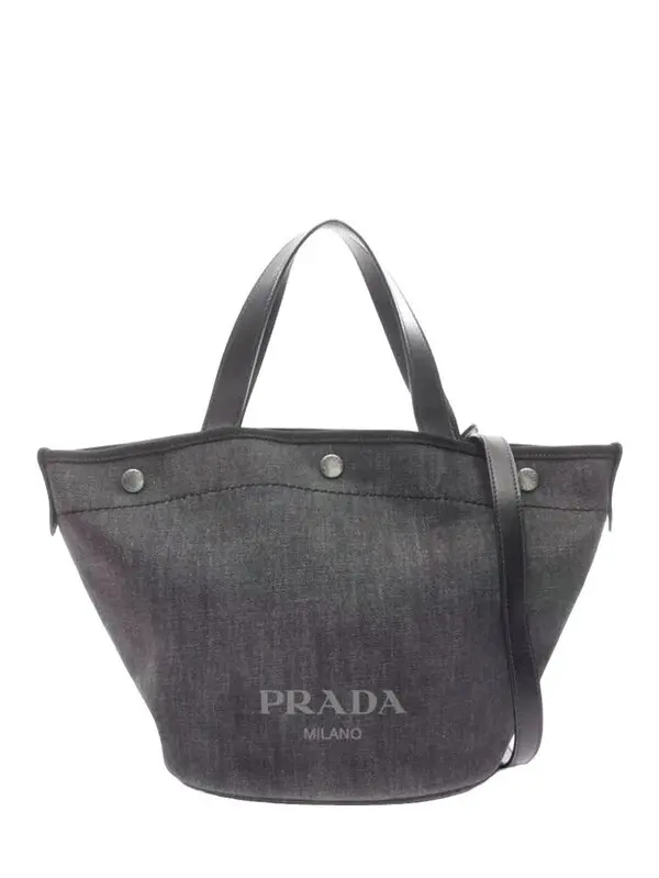 Prada 2000s Two-way Tote Bag - Grey