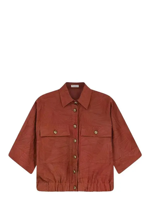 Brunello Cucinelli Embroidery Flap-pocket Shirt - Orange