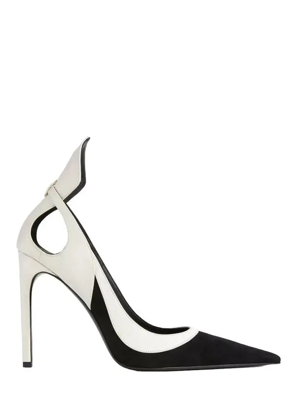 Nina Ricci Cut-out Suede Pumps - Neutrals