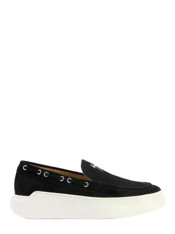 GIUSEPPE ZANOTTI Conley String Loafers With Metal Detail - Black