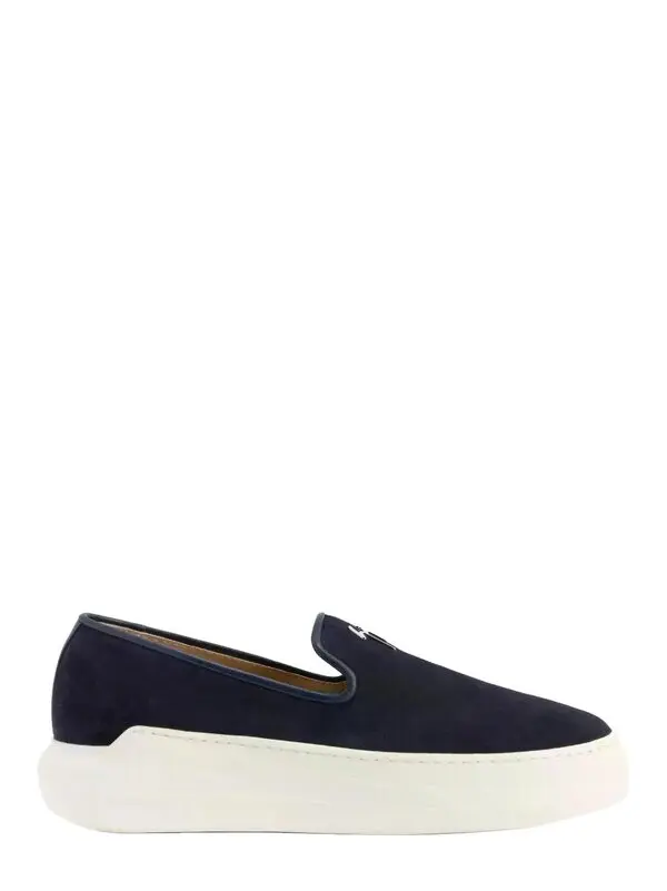 GIUSEPPE ZANOTTI Signature Velour Loafers - Blue