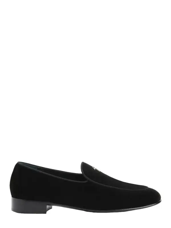 GIUSEPPE ZANOTTI Berth Metal Logo Loafers - Black
