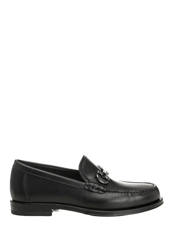 FERRAGAMO Gancini Loafers - Black