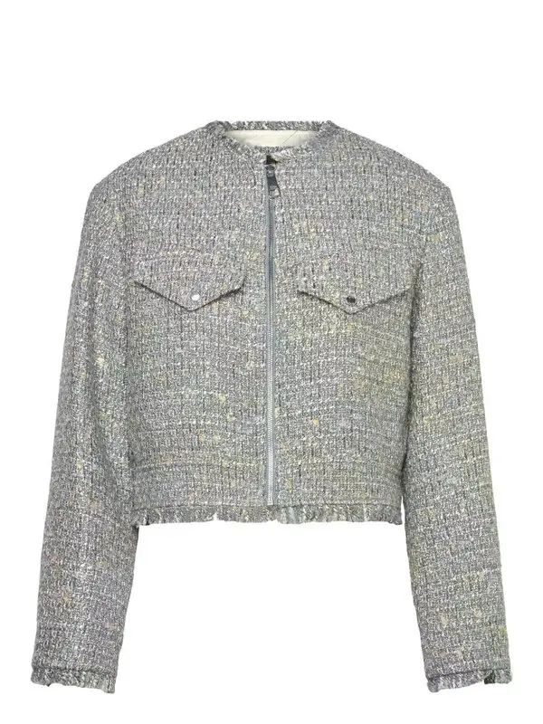 BOSS Jawelli Frayed Jacket - Grey