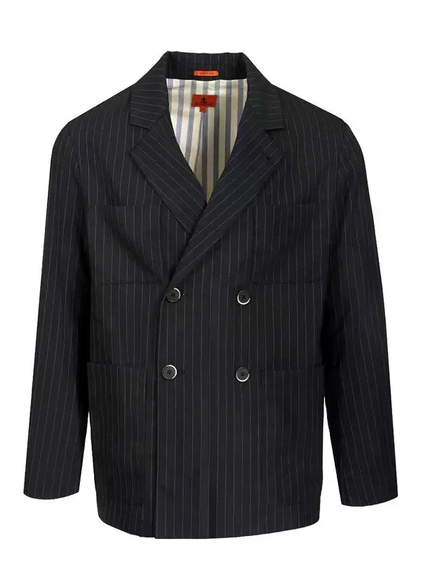 Barena Venezia Button Striped Blazer - Black