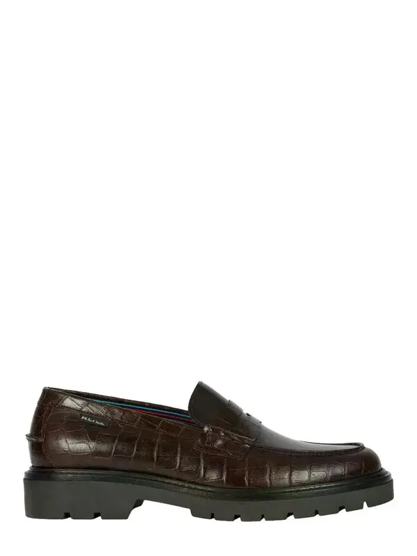Paul Smith Textured Penny Loafers - Brown