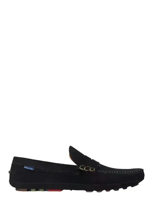 Paul Smith Chain-detail Suede Loafers - Black
