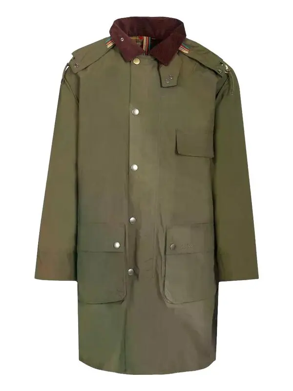 Barbour X Paul Smith Removable Hooded Ripstop Parka - Green