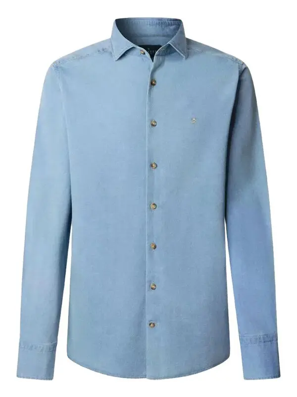 HACKETT Embroidered Logo Shirt - Blue