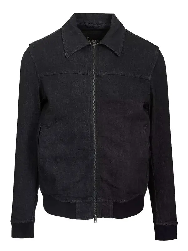 Herno Zip Stretch Denim Jacket - Blue