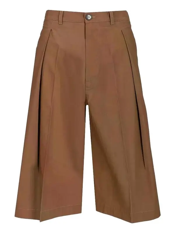 Barena Venezia Amado Vion Pleated Bermuda Shorts - Brown
