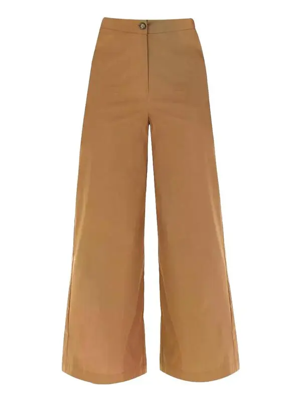 I BLUES Button Palazzo Trousers - Neutrals