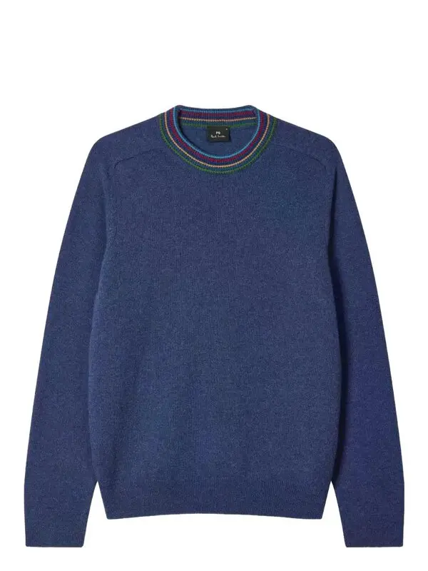 Paul Smith Sports Stripe Trim Knitwear Sweater - Blue