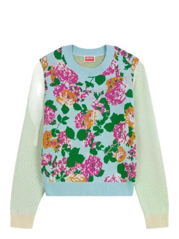 Kenzo Floral Crew-neck Sweater - Green