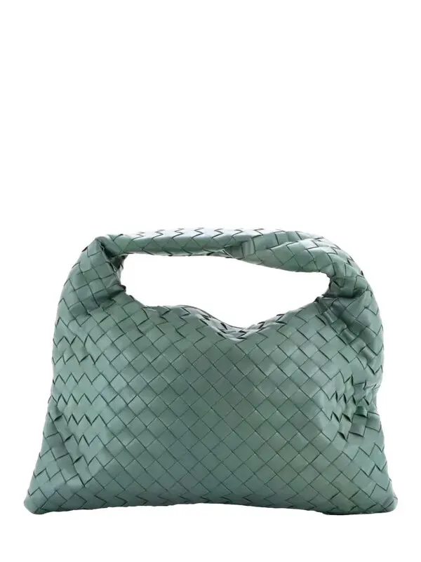 Bottega Veneta Hop Intrecciato Leather Small Hobo Bag - Green