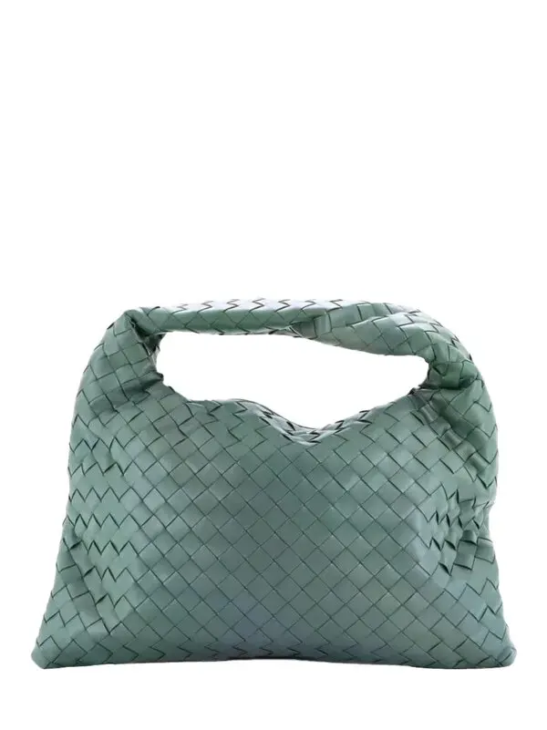 Bottega Veneta Hop Intrecciato Leather Small Hobo Bag - Green