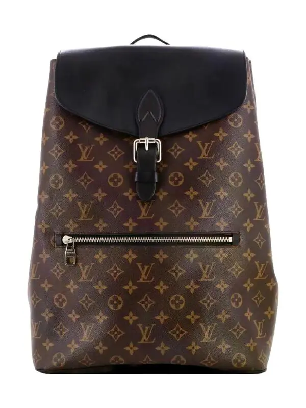 LOUIS VUITTON Palk Macassar Monogram Canvas Backpack - Black