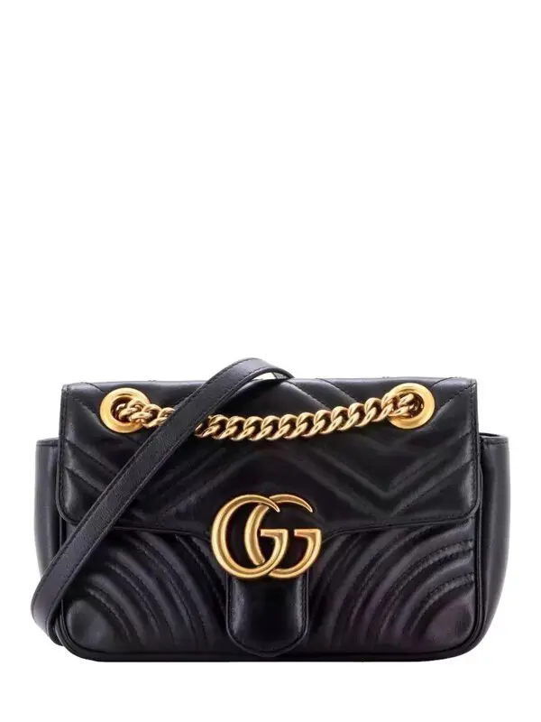 Gucci Gg Marmont Flap Bag Mini - Black