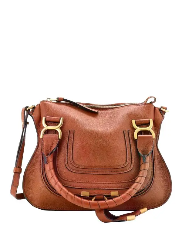 Chloé Marcie Leather Medium Satchel - Brown