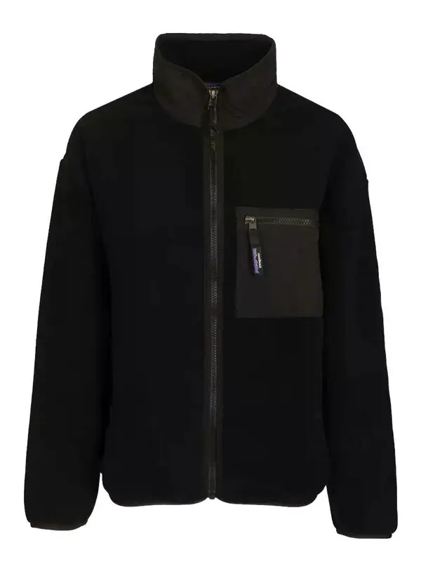 Patagonia Logo-patch Fleece Jacket - Black