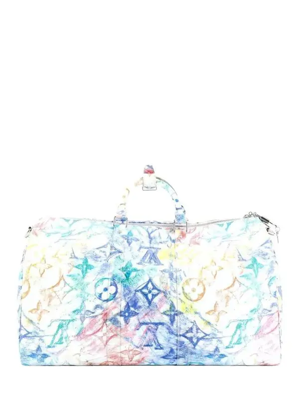 LOUIS VUITTON Keepall Bandouliere 50 Travel Bag Monogram Pastel Multicolor Limited Edition - Multicolour
