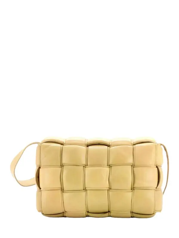 Bottega Veneta Cassette Padded Maxi Intrecciato Leather Crossbody Bag - Neutrals