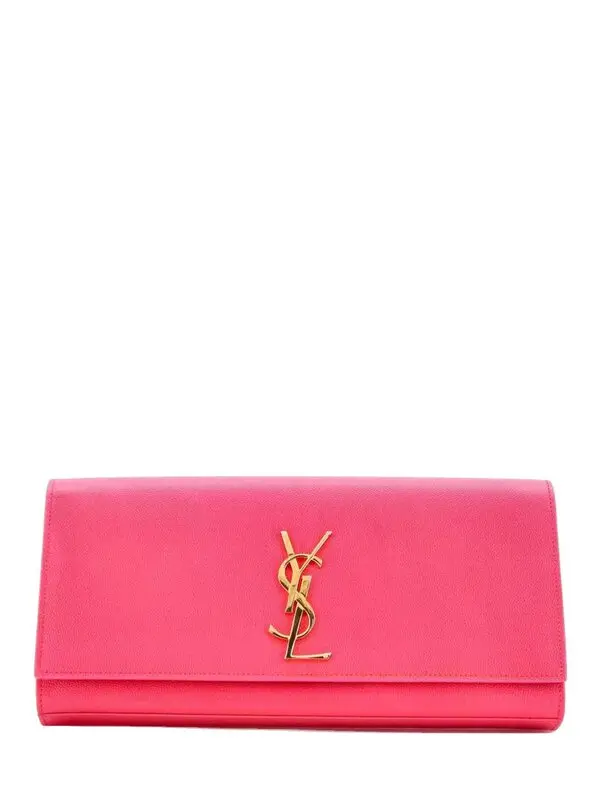 Saint Laurent Classic Monogram Long Clutch - Pink