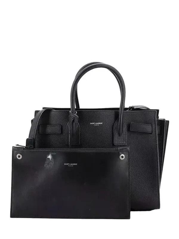 Saint Laurent Sac De Jour Baby Tote Bag Leather - Black
