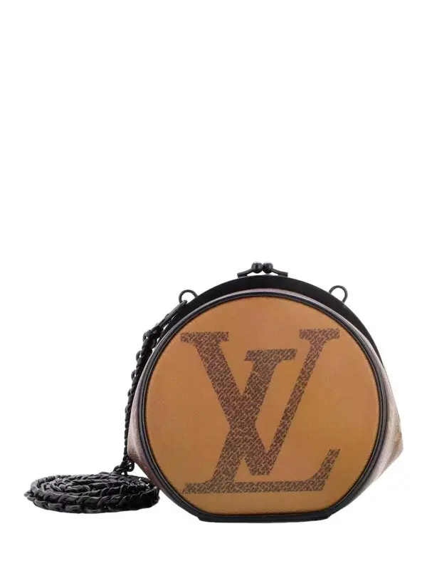 LOUIS VUITTON Boursicot Boite Chapeau Reverse Monogram Giant Shoulder Bag - Brown